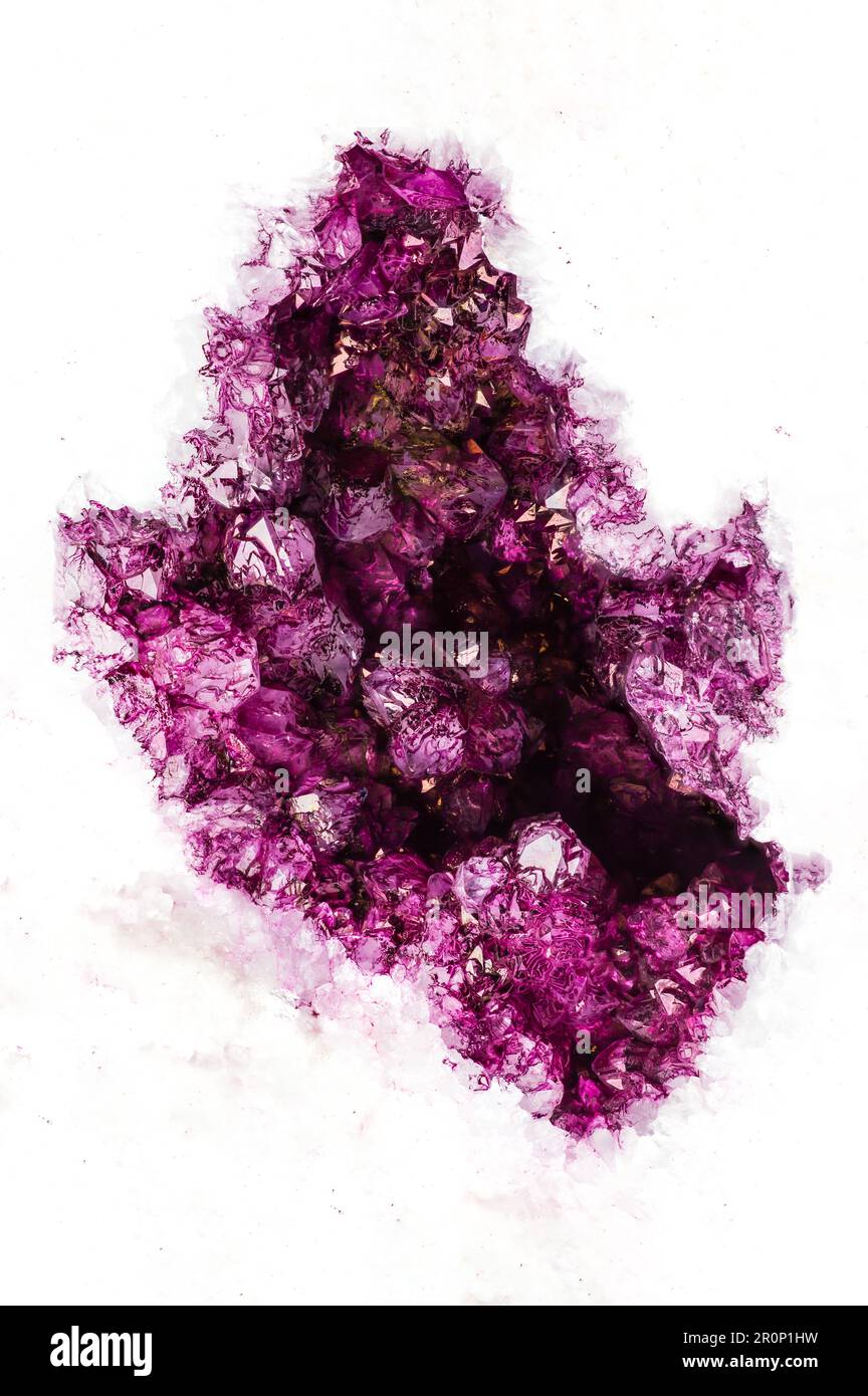 artificially stained (painted) quartz to look like an amethyst. pink ...