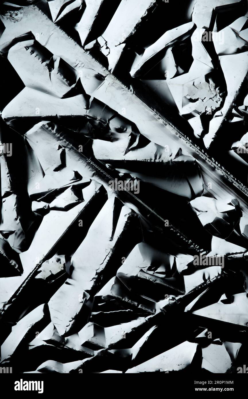 Silicon (Si 14) pure crystalline form, macro detail texture background ...