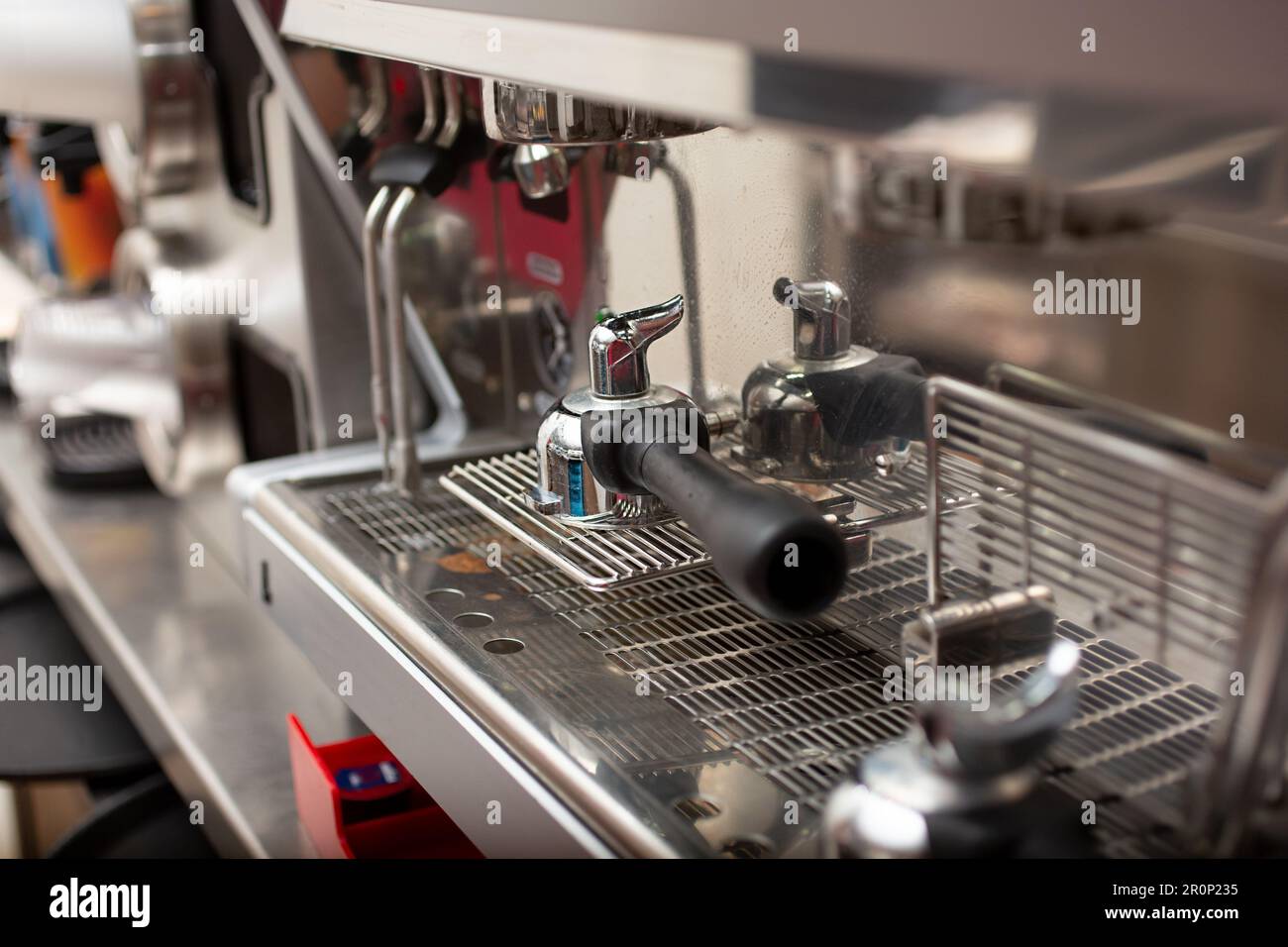 A view of an espresso machine Stock Photo - Alamy