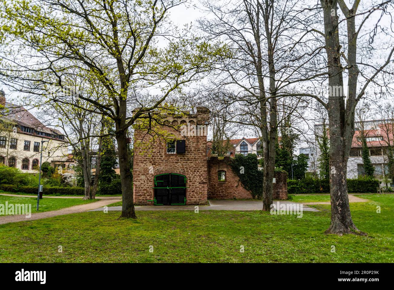 The first brick car garage built by Carl Benz, automobile inventor, on ...