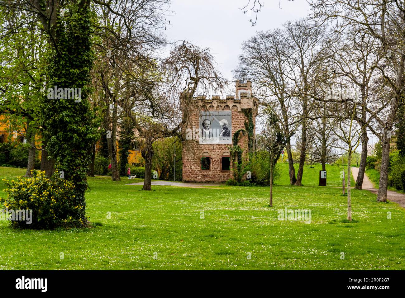 The first brick car garage built by Carl Benz, automobile inventor, on ...