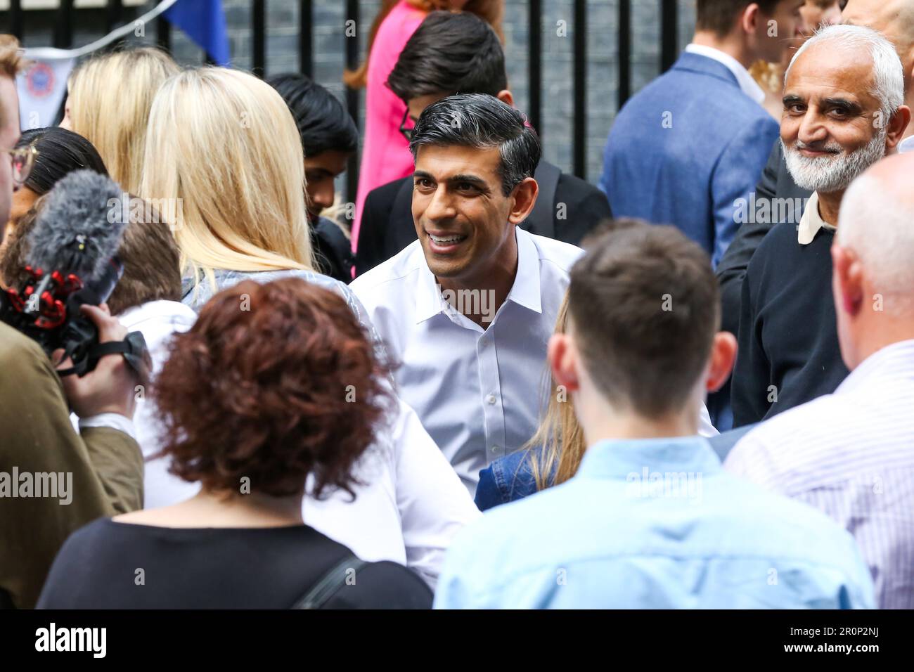 British Prime Minster, Rishi Sunak speaking with guests during the ...