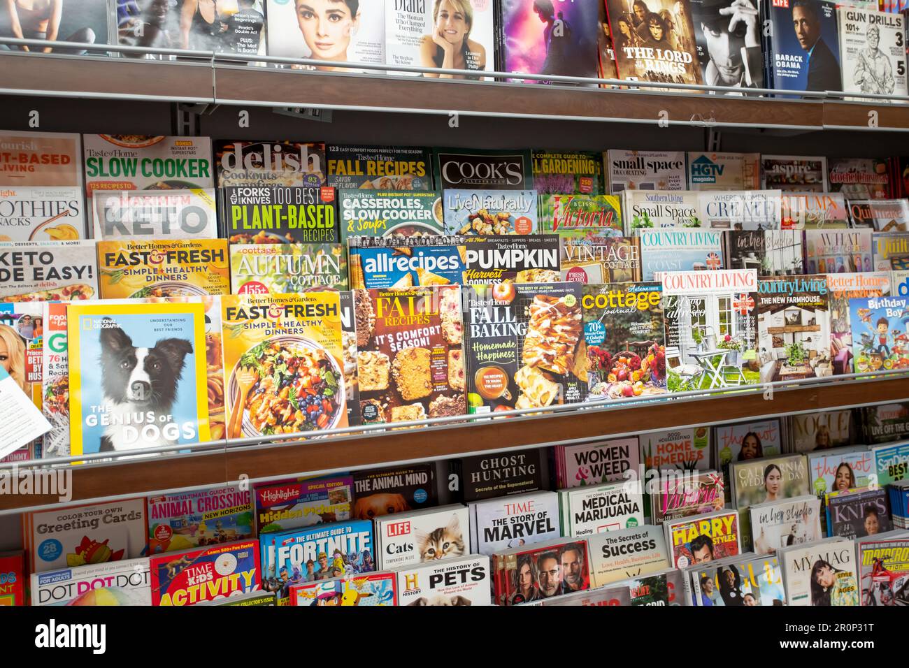 Los Angeles, California, United States - 10-25-2021: A view of shelves ...