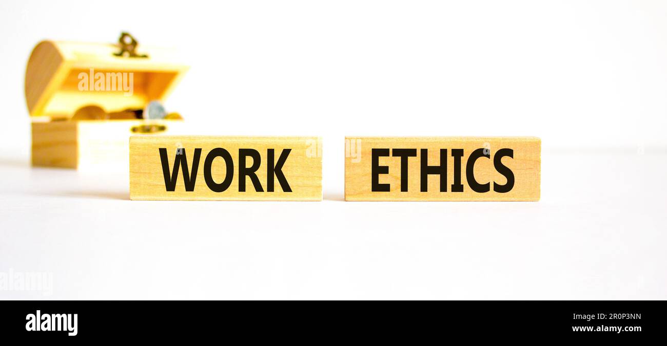 Work ethics symbol. Concept words Work ethics on beautiful wooden block ...
