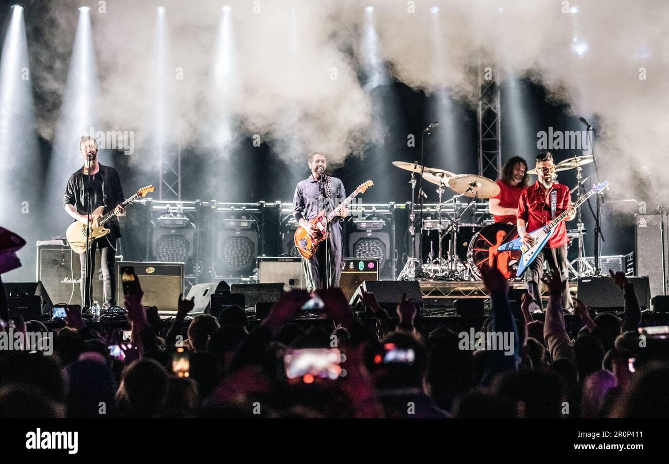 Feeder headlining day 2 of Teddy Rocks Festival 2023. Credit: Alamy ...