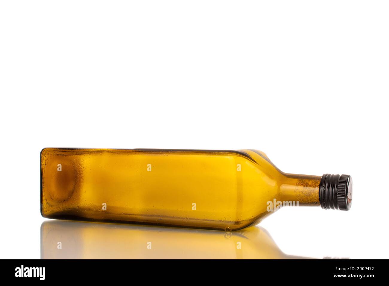 One glass bottle, macro, isolated on white background Stock Photo - Alamy