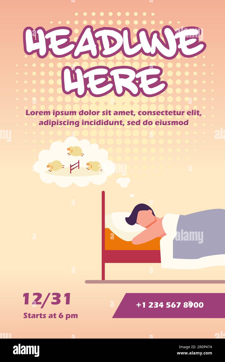 Sleepy sheep cartoon character Stock Vector Images - Alamy