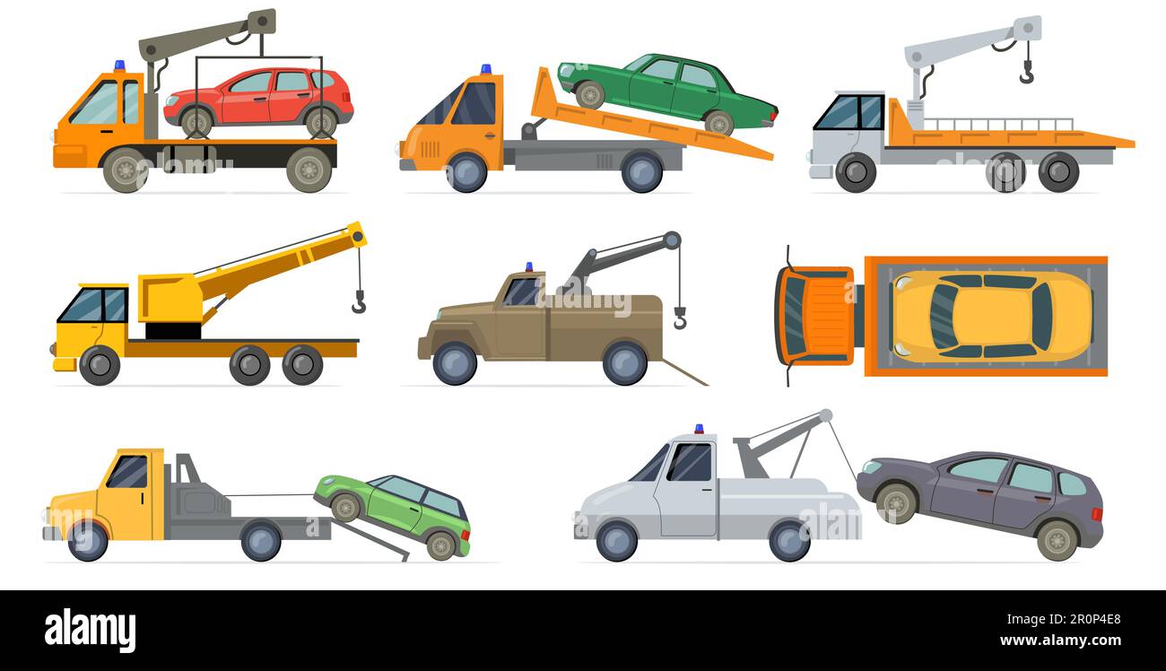 Towed car Stock Vector Images - Alamy