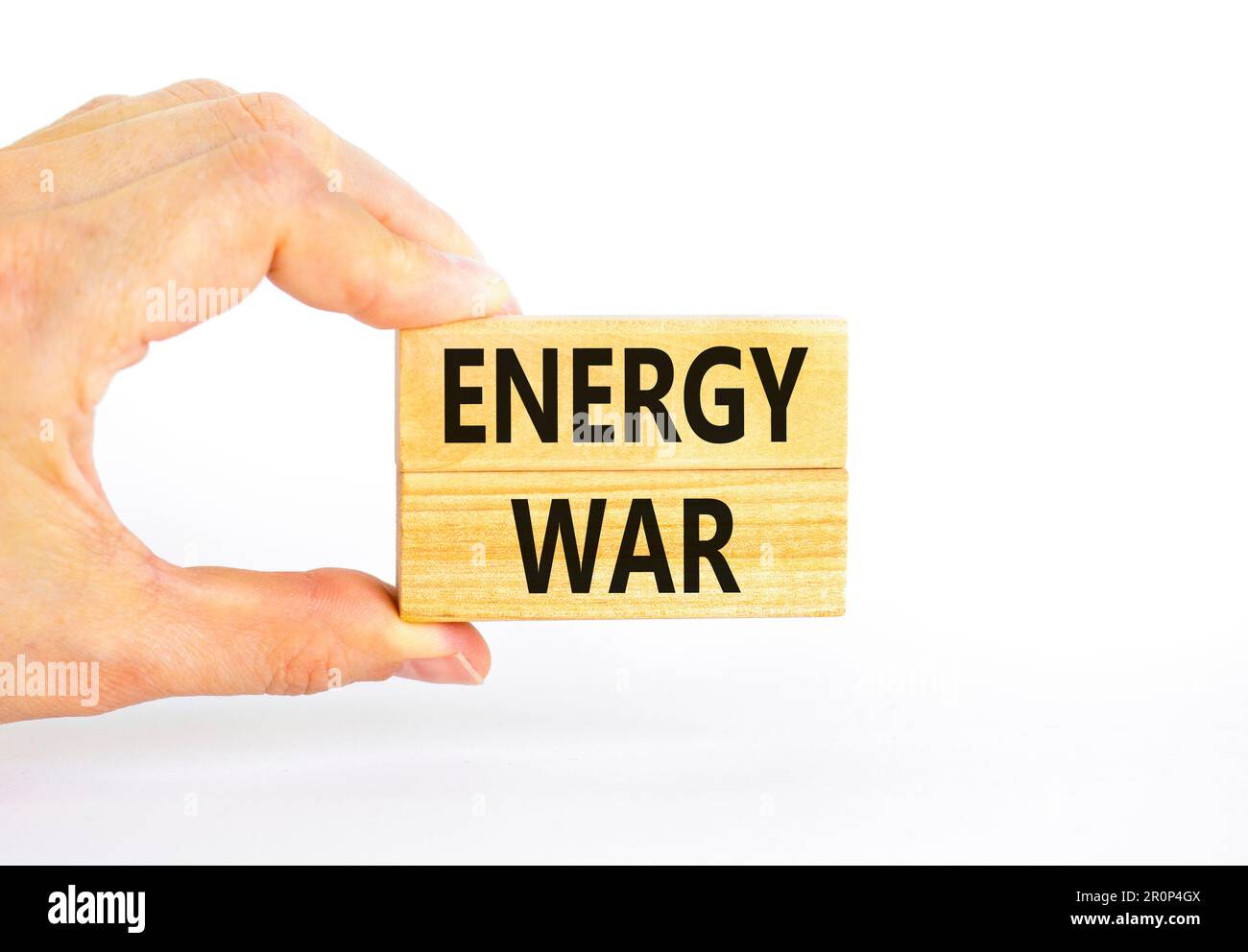 Energy war symbol. Concept words Energy war on beautiful wooden block ...