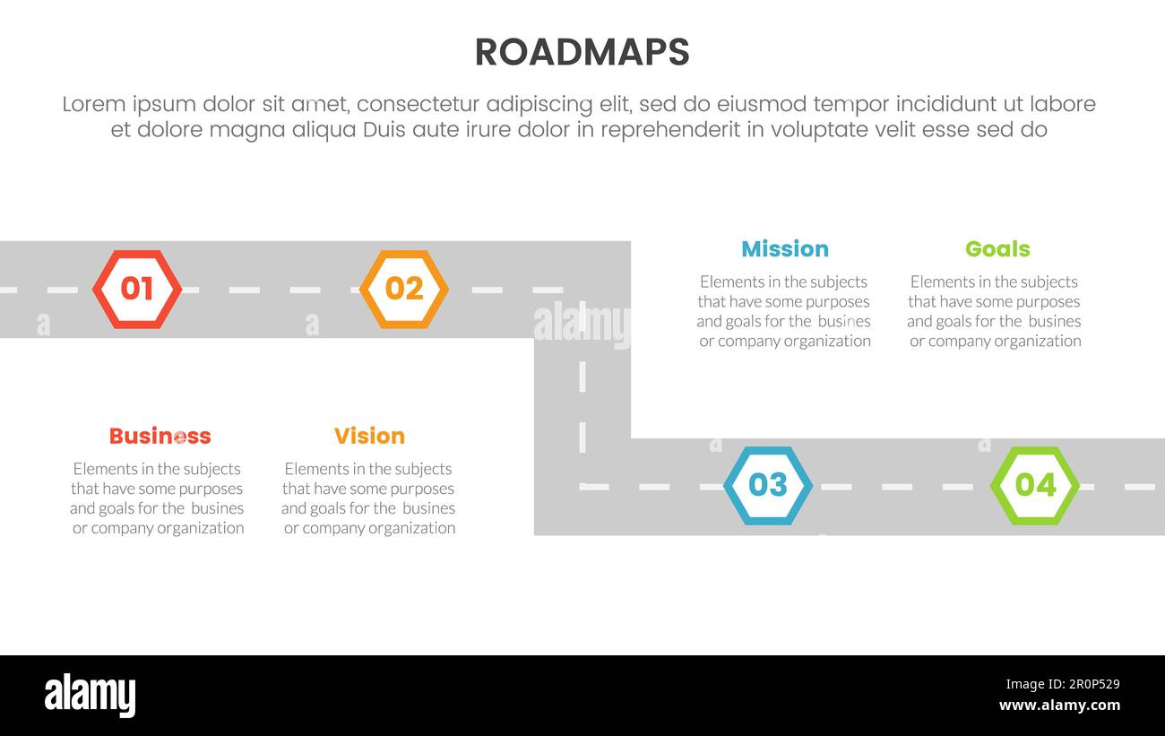business roadmaps process framework infographic 3 stages with straight ...