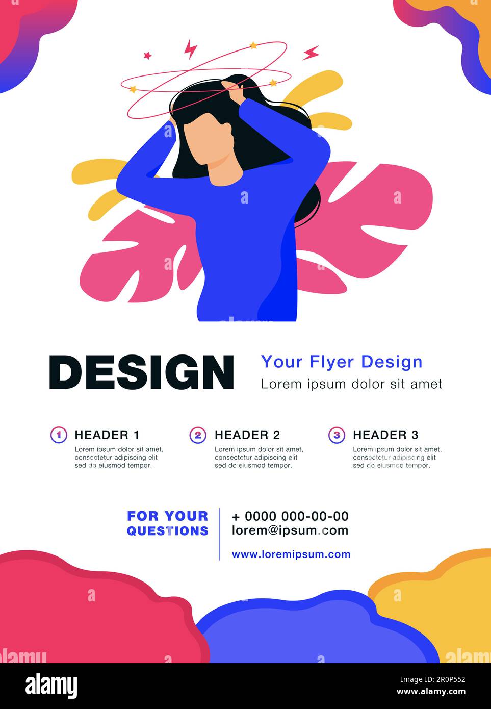 Sick person suffering from vertigo Stock Vector Image & Art - Alamy