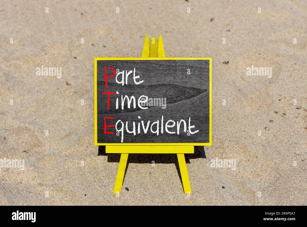 PTE Part time equivalent symbol. Concept words PTE Part time equivalent ...