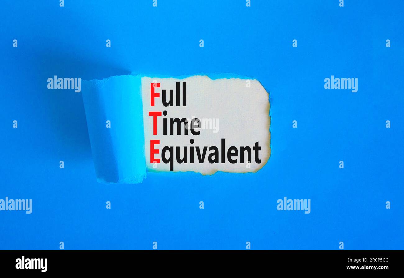 FTE Full time equivalent symbol. Concept words FTE Full time equivalent ...