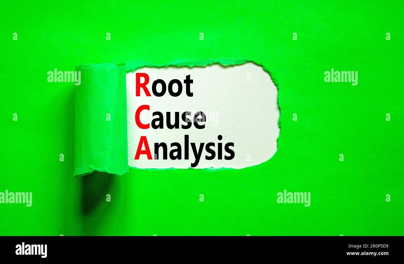 RCA root cause analysis symbol. Concept words RCA root cause analysis ...
