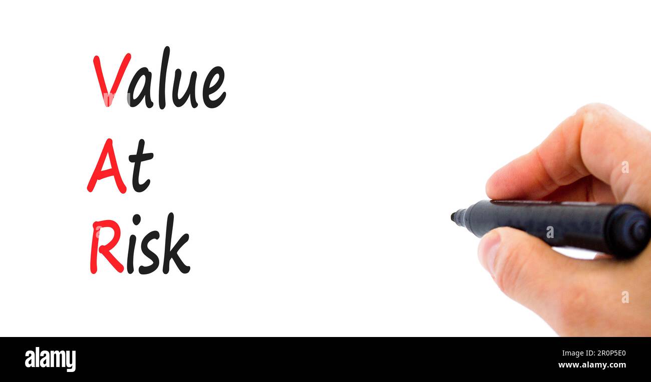 VAR Value at risk symbol. Concept words VAR Value at risk on beautiful ...