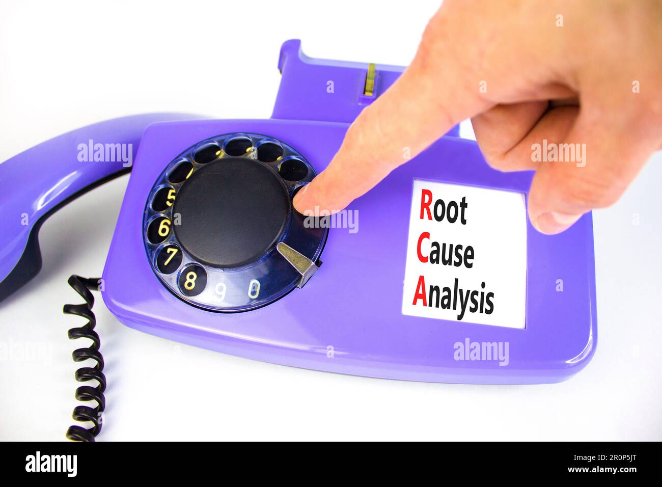RCA root cause analysis symbol. Concept words RCA root cause analysis ...