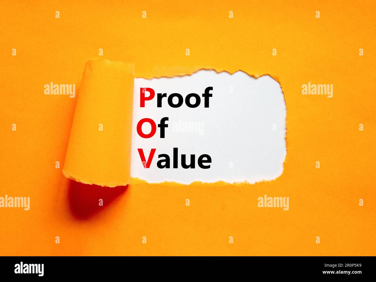 POV Proof of value symbol. Concept words POV Proof of value on ...