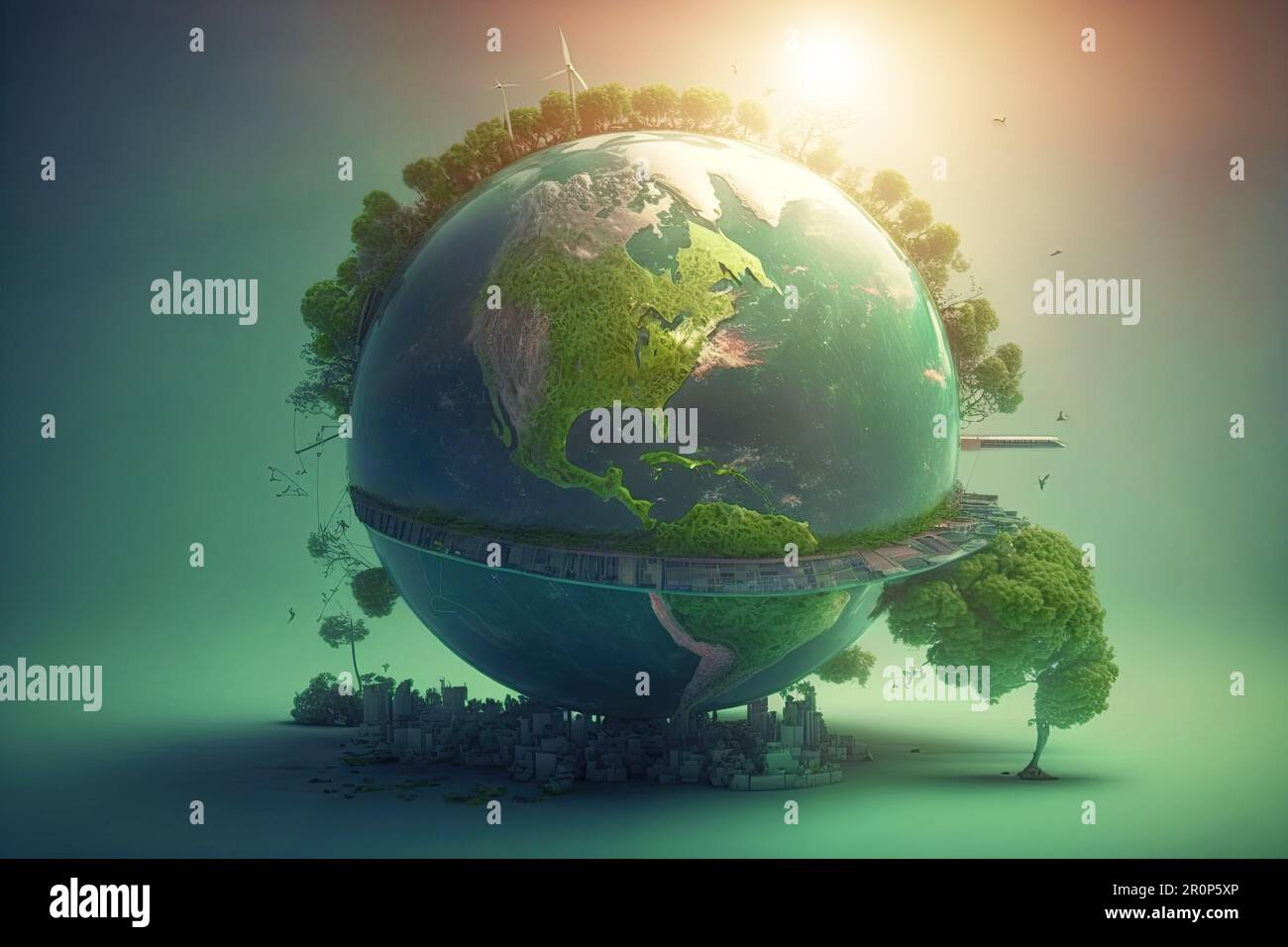 Renewable energy sources, such as wind turbines, solar panels and ...