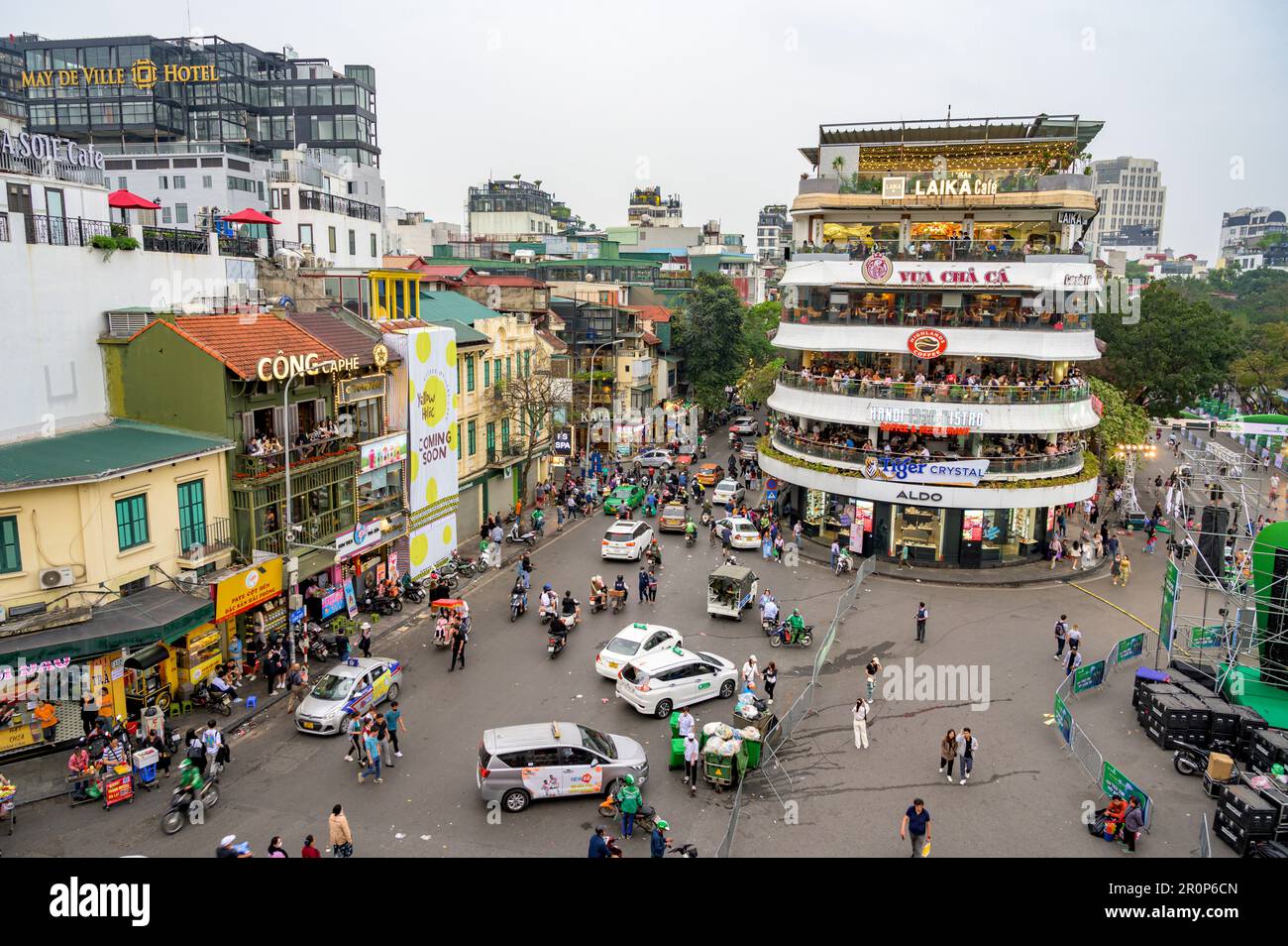 View to the Ham Ca Map building and surrounding area in Hanoi city ...