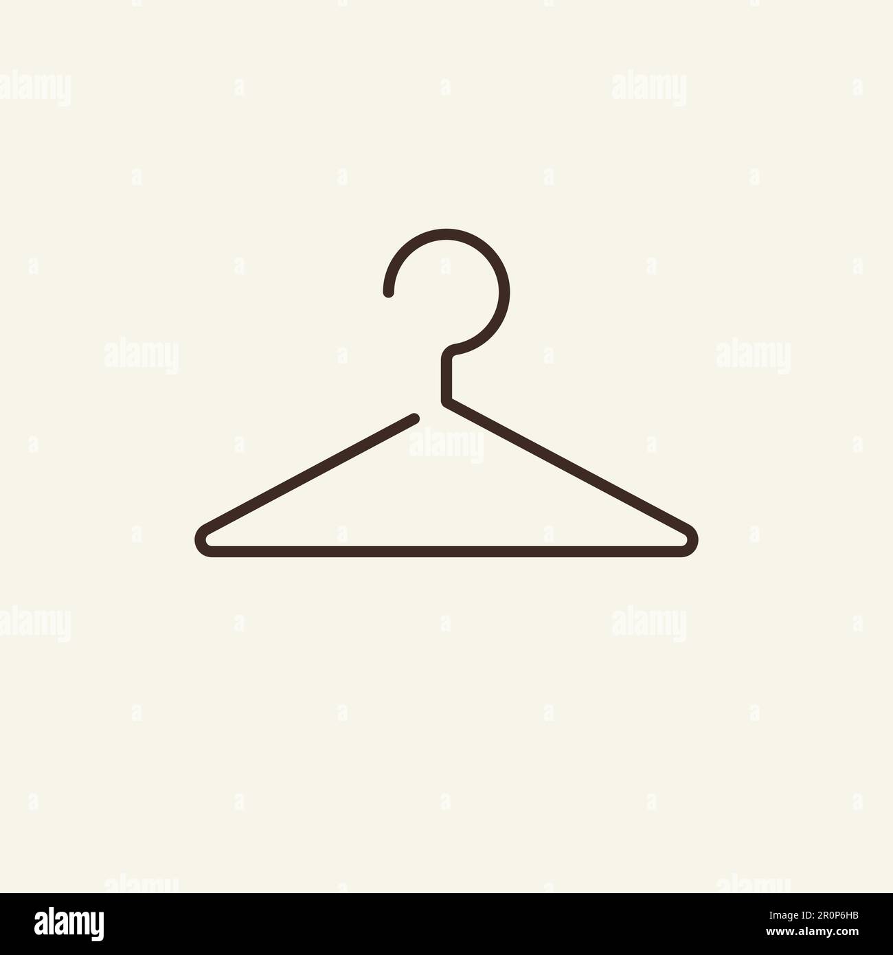 Wooden hanger outline hi-res stock photography and images - Alamy