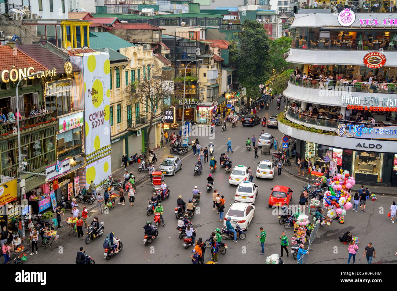 View to the Ham Ca Map building and surrounding area in Hanoi city ...