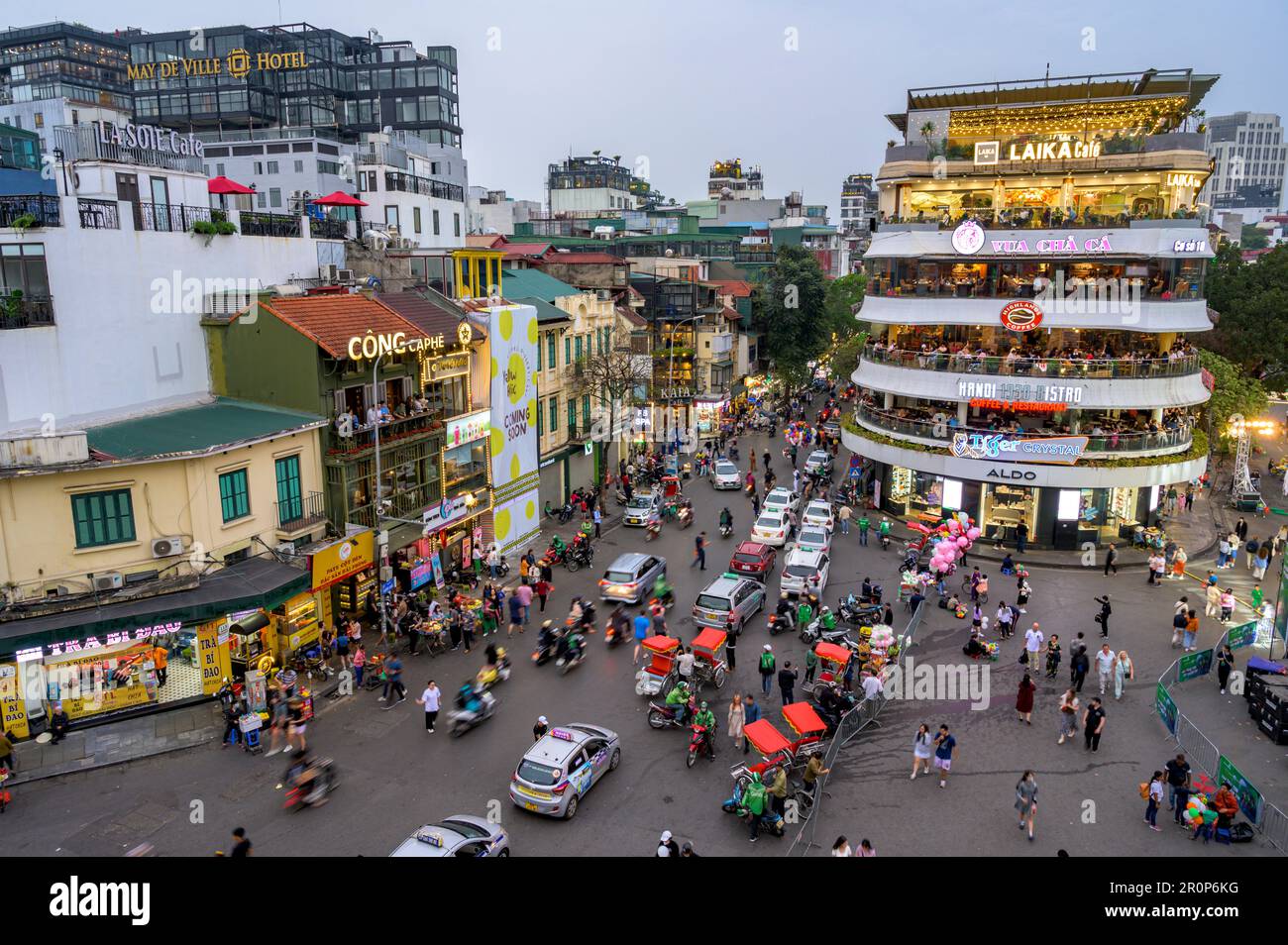 View to the Ham Ca Map building and surrounding area in Hanoi city ...