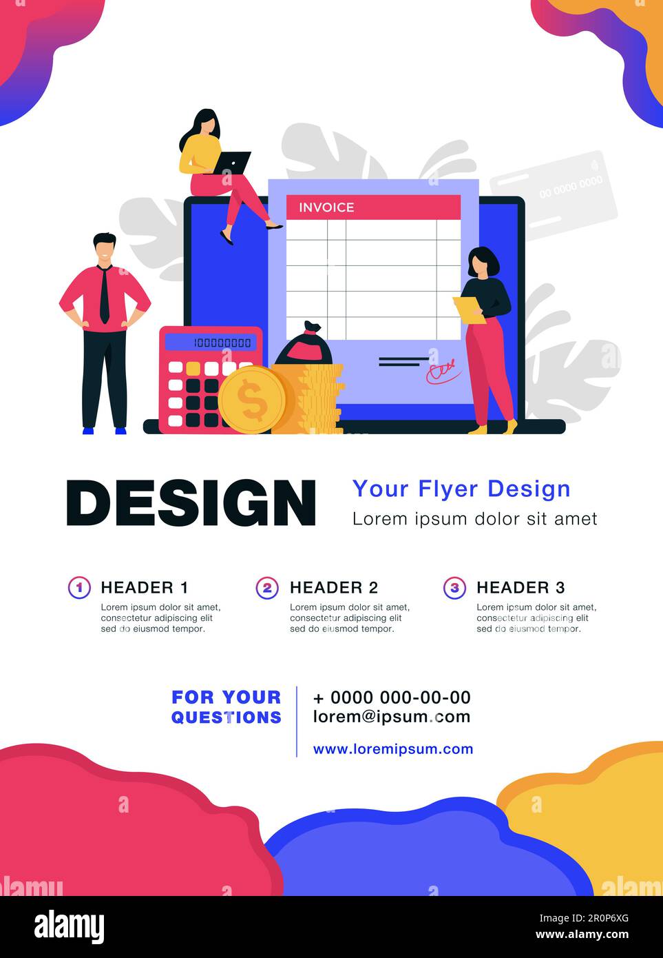 Tiny people preparing invoice on computer Stock Vector Image & Art - Alamy