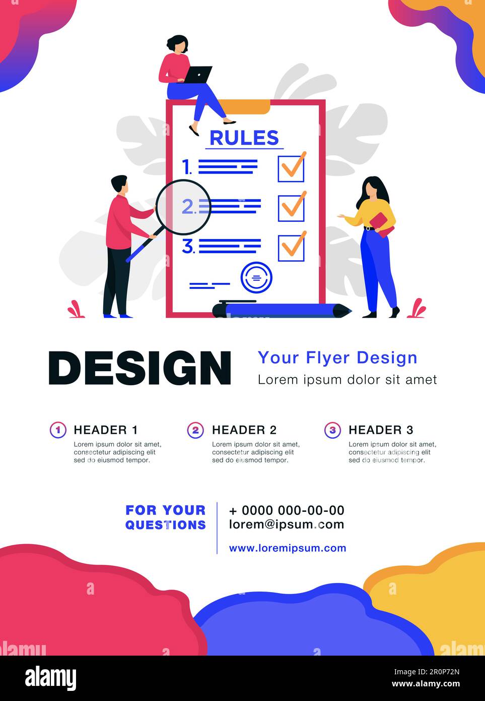 Business people studying list of rules Stock Vector Image & Art - Alamy