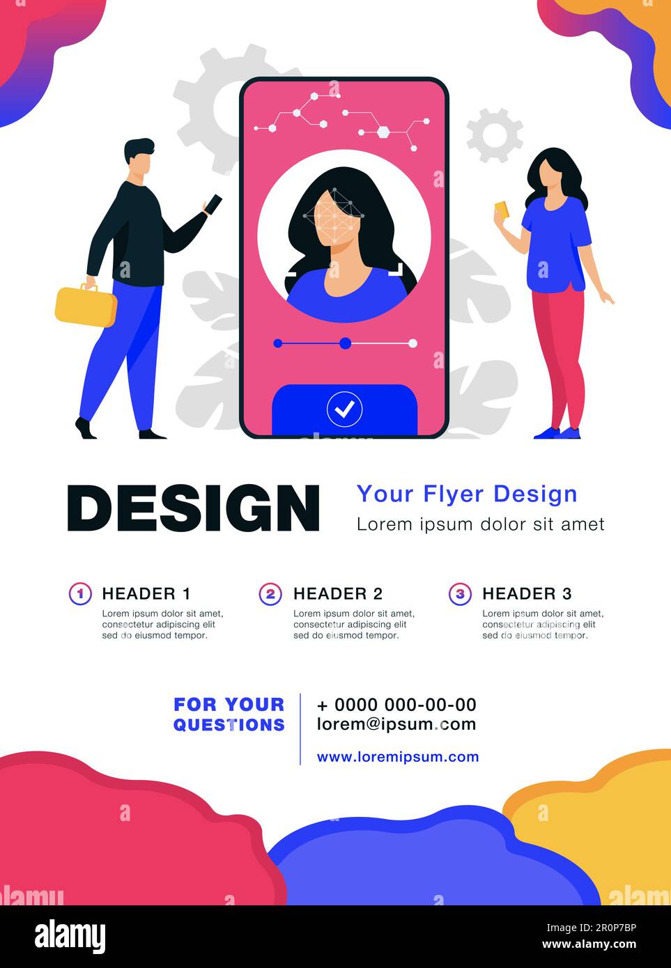 Face Recognition And Data Safety Stock Vector Image And Art Alamy