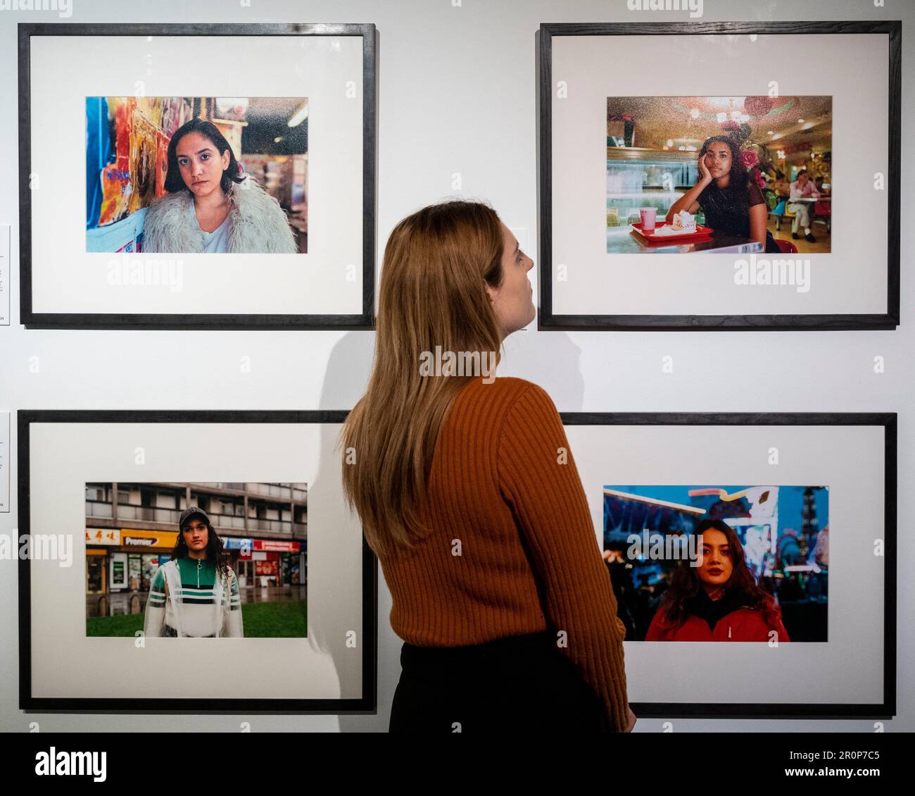 London, UK. 9 May 2023. A staff member views works by Eliza Hatch, from ...