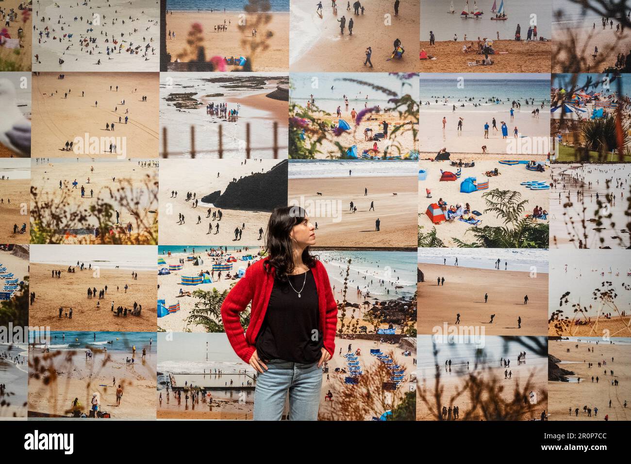 London, UK. 9 May 2023. A staff member views seaside works by Martin ...