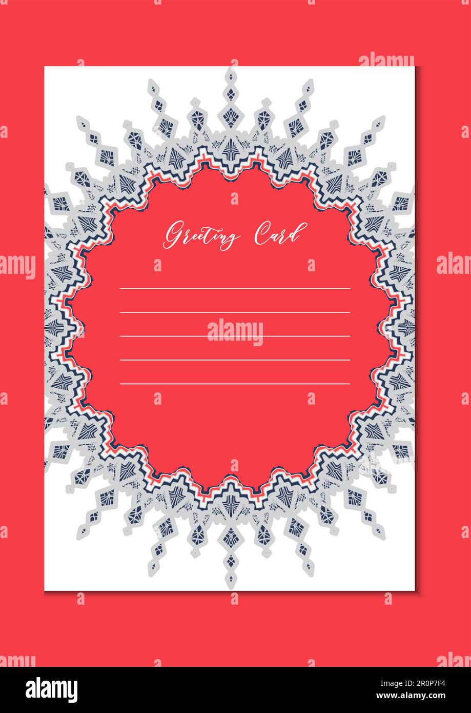 Mandala vintage template card in arabic and indian, islam and ottoman ...