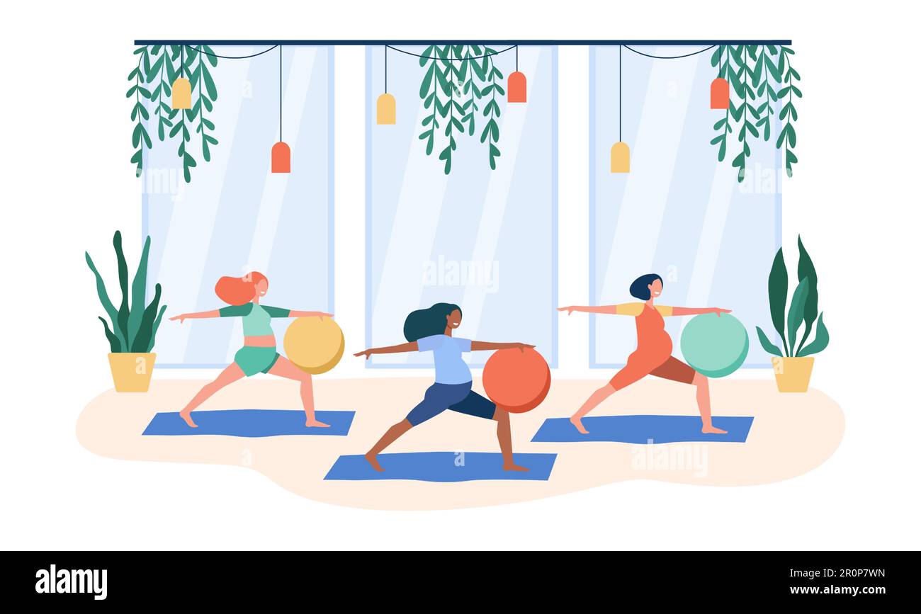 Women doing yoga design Stock Vector Images - Alamy