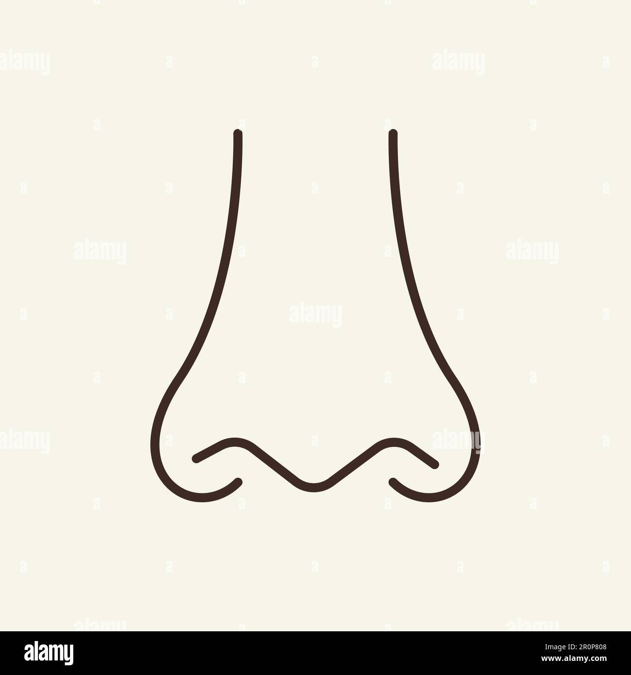 Nose line icon Stock Vector Image & Art - Alamy