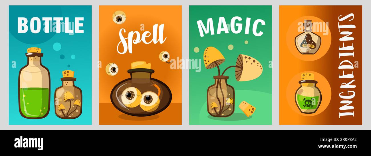 Trendy poster designs with magic potions Stock Vector Image & Art - Alamy
