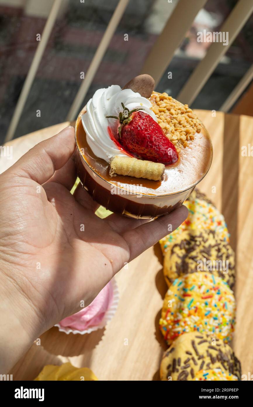 gourmet decoration of sandwiches, studio and sweet food, cake details ...