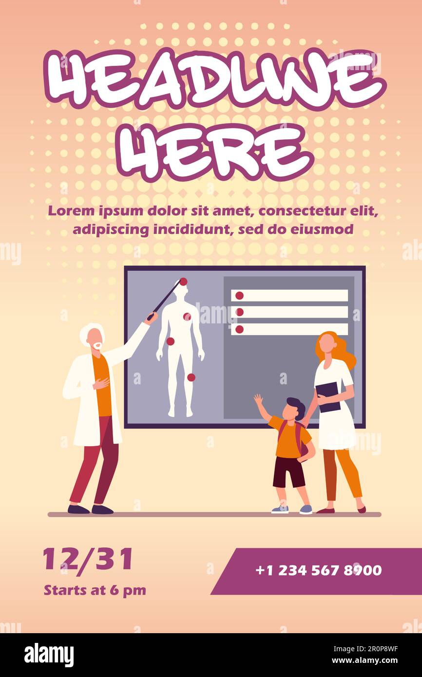Physician explaining human anatomy to kid Stock Vector Image & Art - Alamy