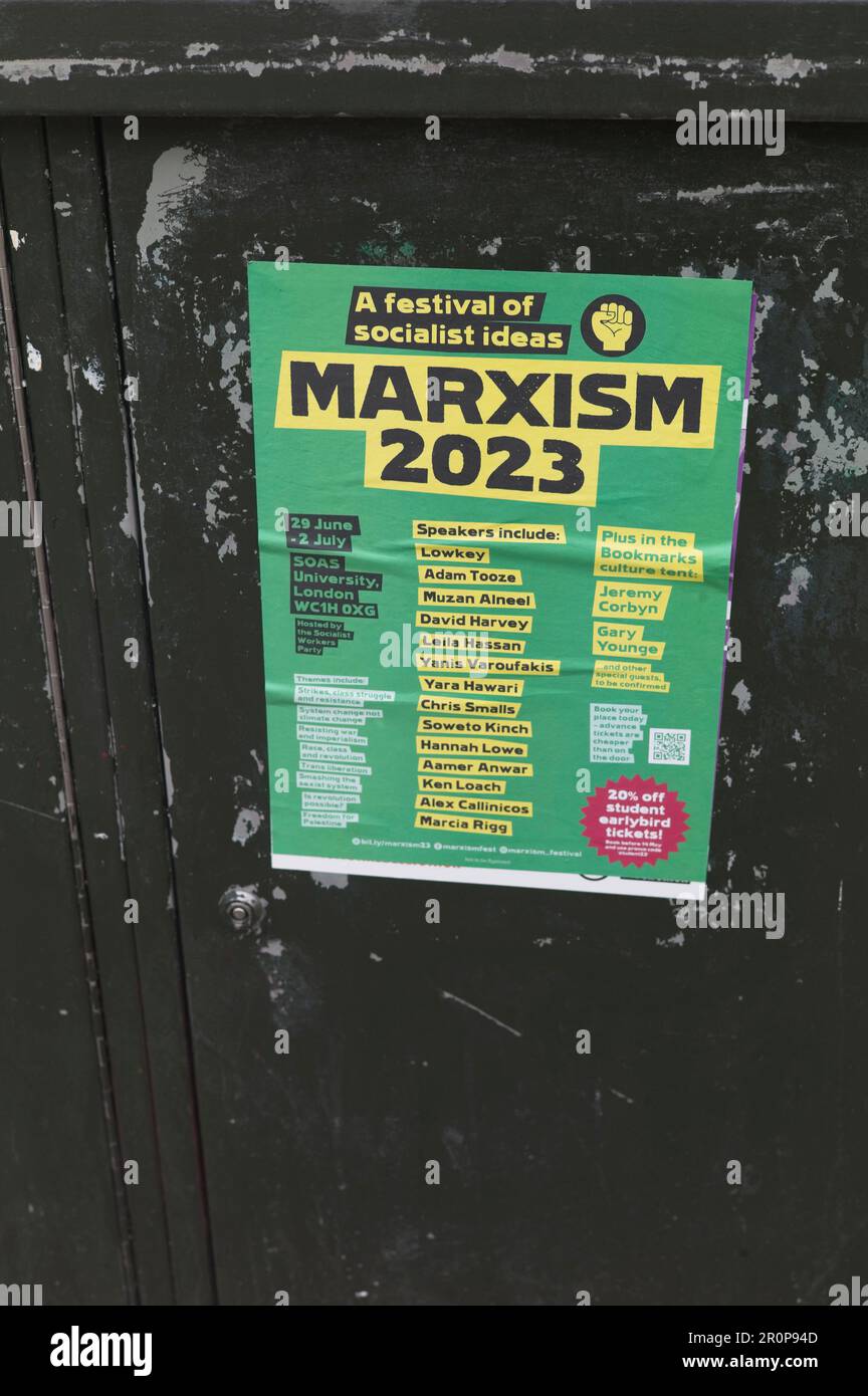 "A festival of socialist ideas: Marxism 2023": a poster in Oxford Stock ...
