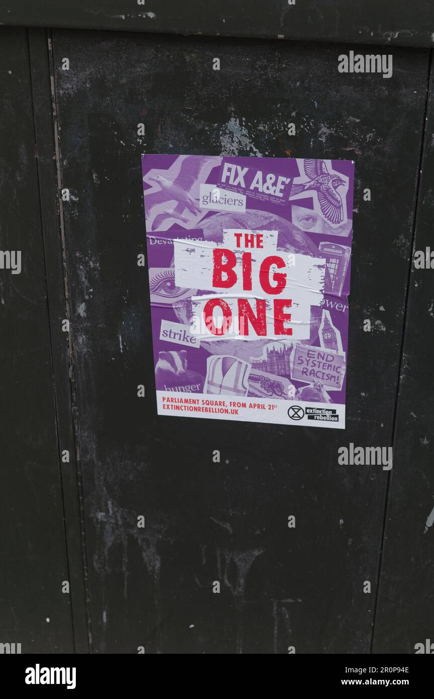 "The Big One": poster advertising Extinction Rebellion event poster in ...