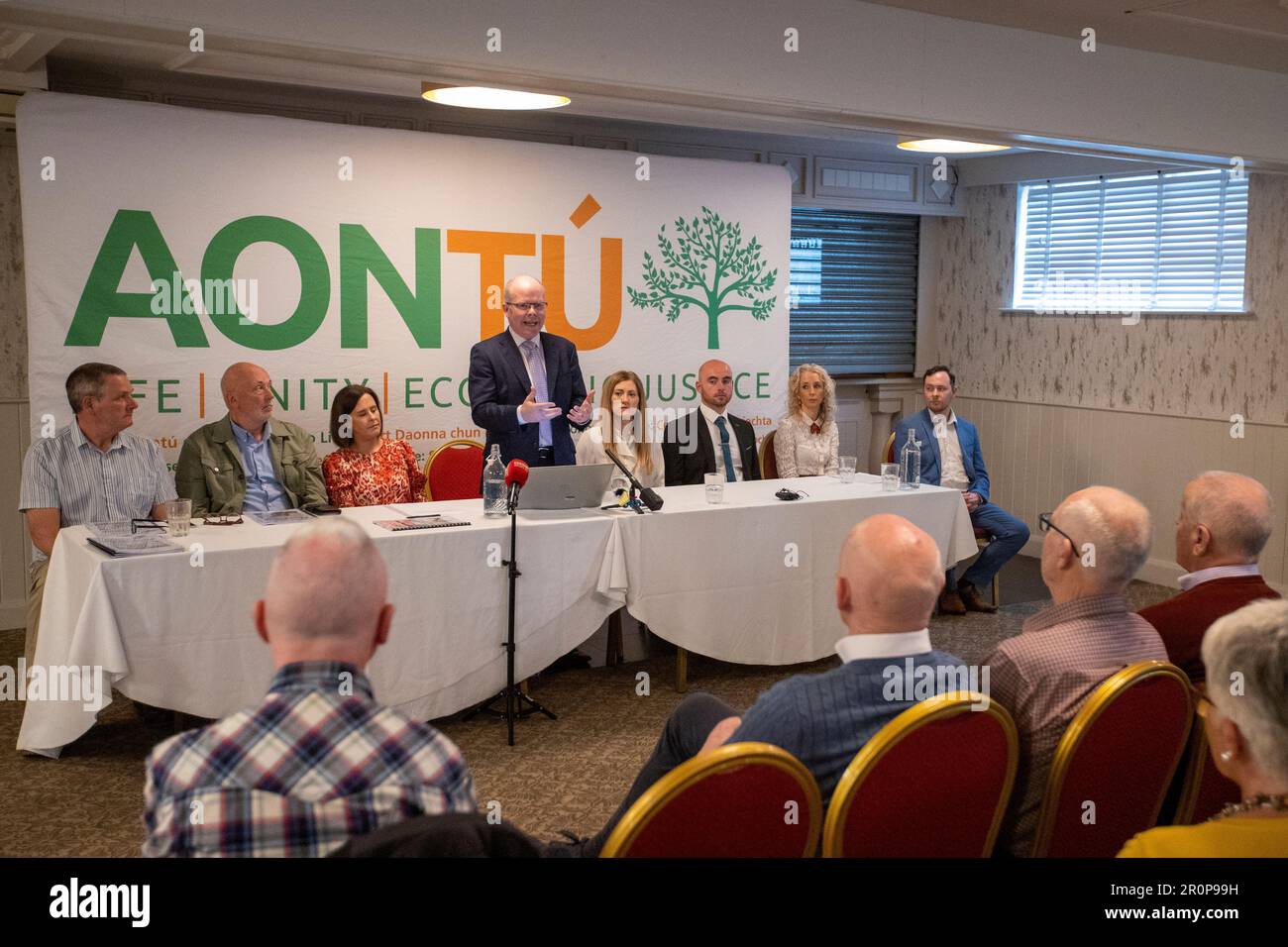 Aontu leader Peadar Toibin during the party's local government ...
