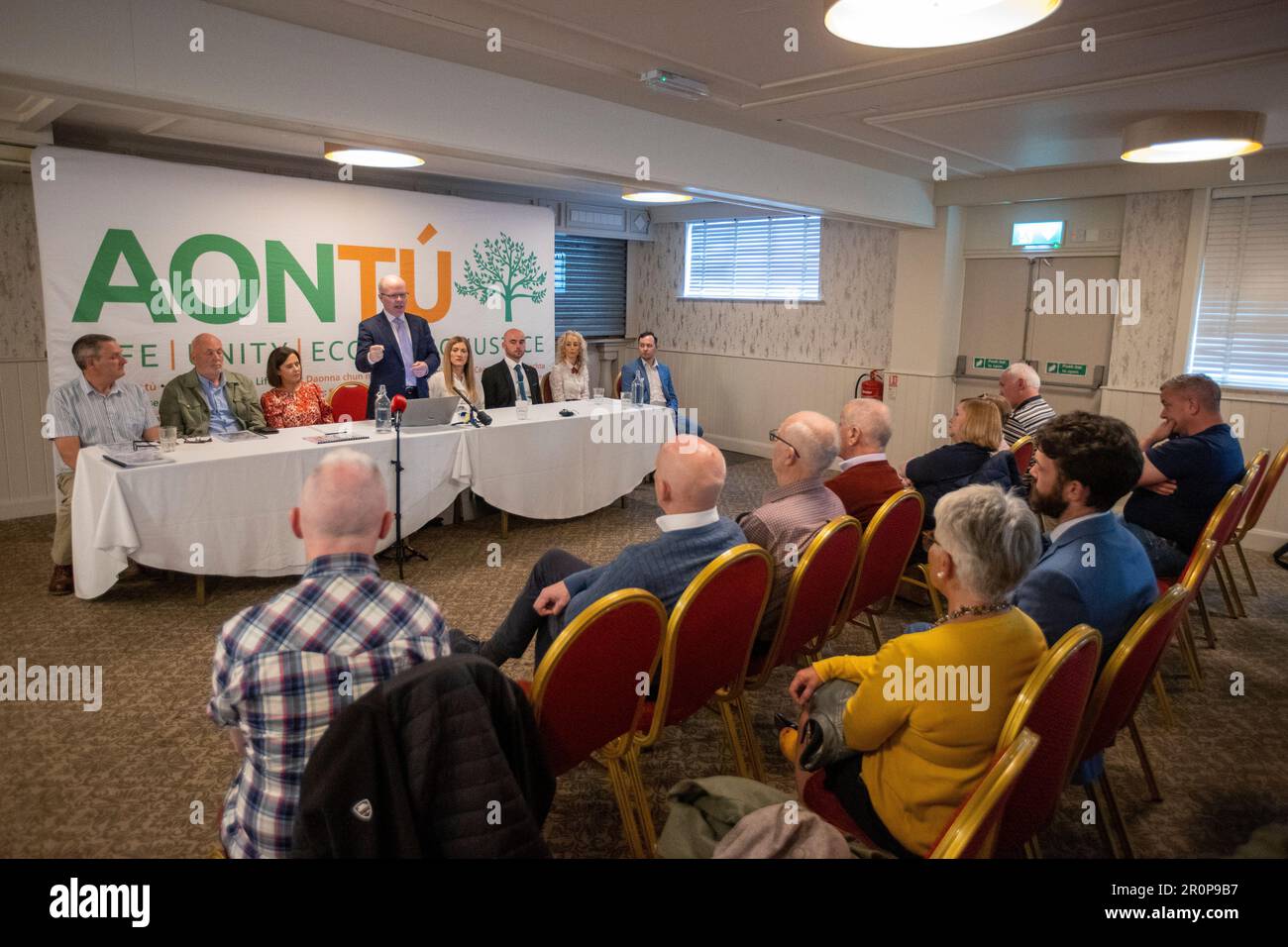 Aontu leader Peadar Toibin during the party's local government ...