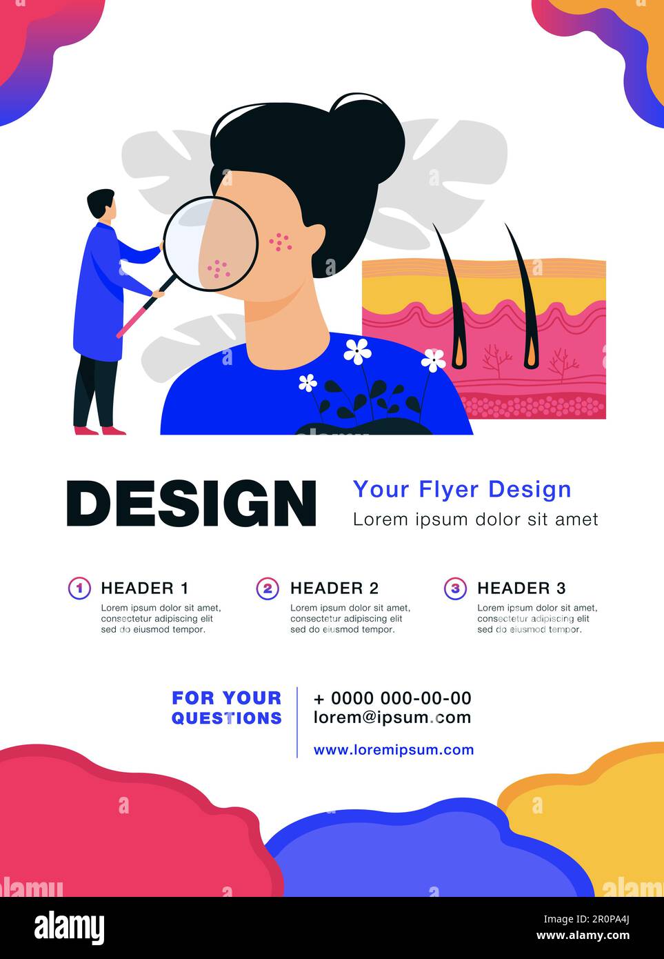 Tiny dermatologist examining dry face skin Stock Vector Image & Art - Alamy