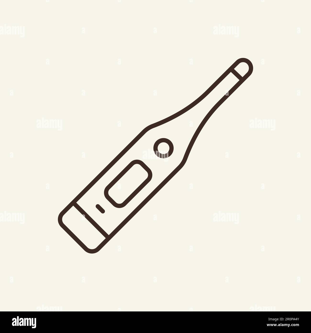 Electronic thermometer outline design Stock Vector Images - Alamy