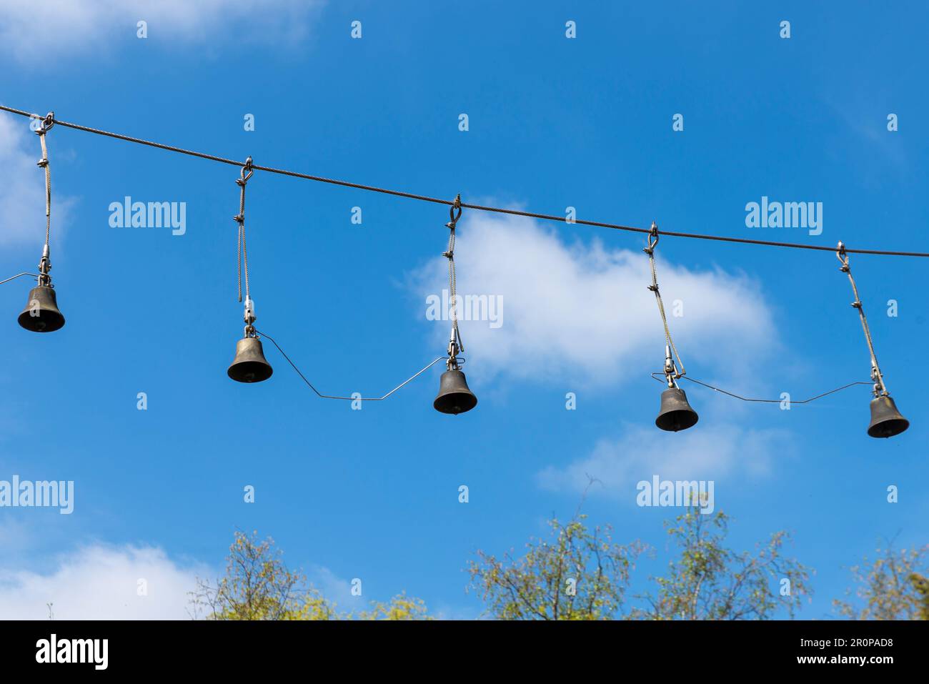 Old disused warning bells over the Church Lane Crossing on the Greater ...