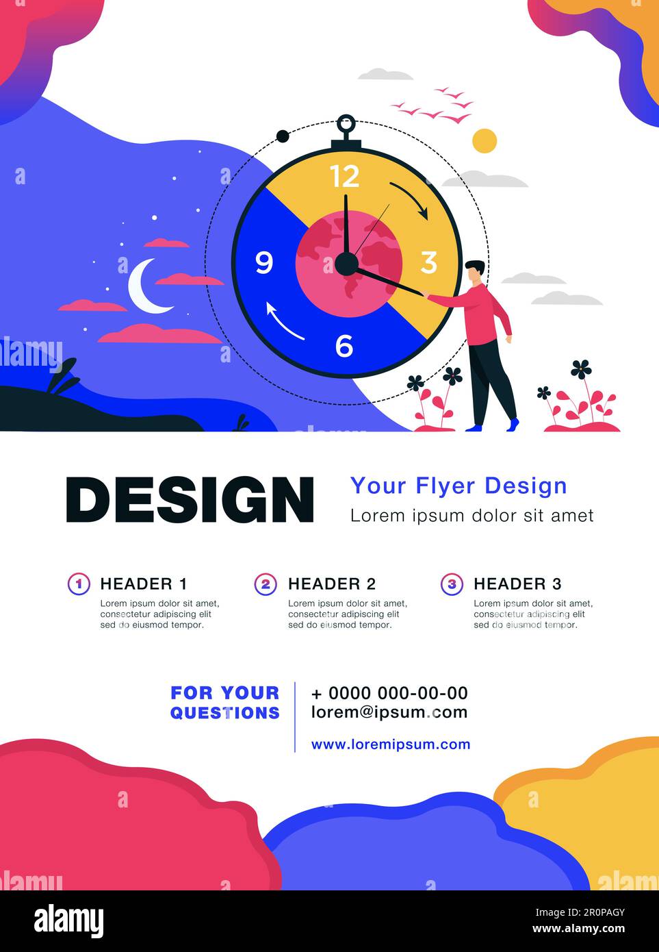 Man moving clock arrows and managing time Stock Vector Image & Art - Alamy