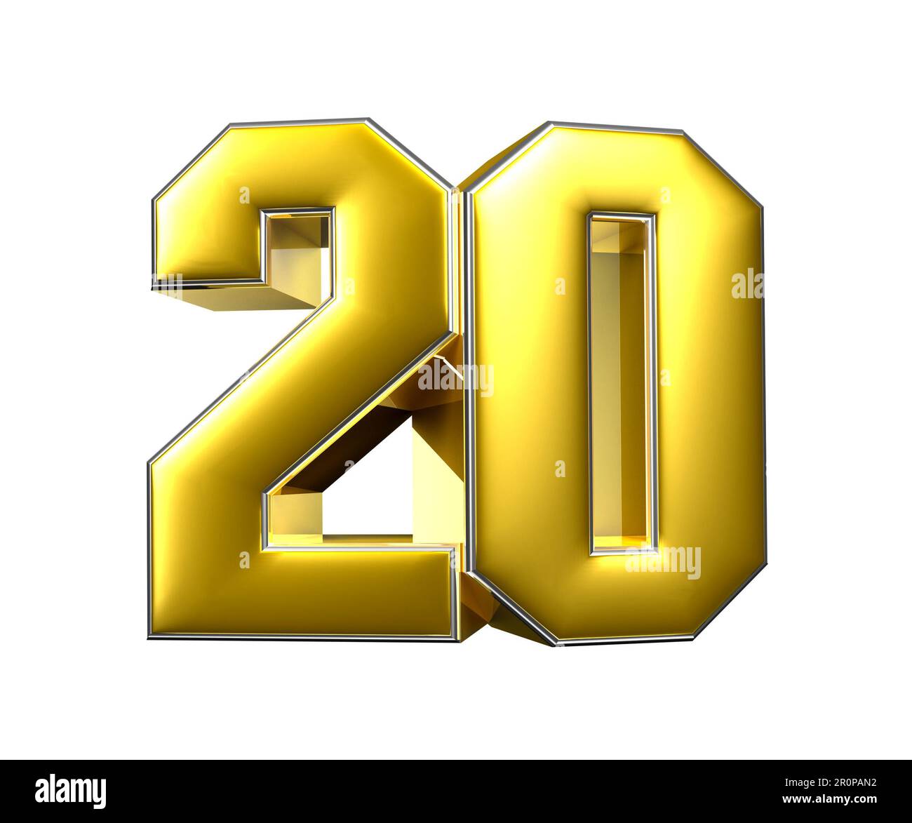 3d number 20 Cut Out Stock Images & Pictures - Alamy