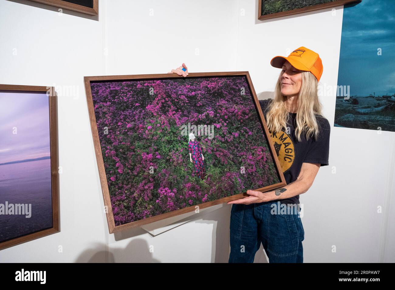 London, UK. 9 May 2023. Photographer Bootsy Holler with a works from ...