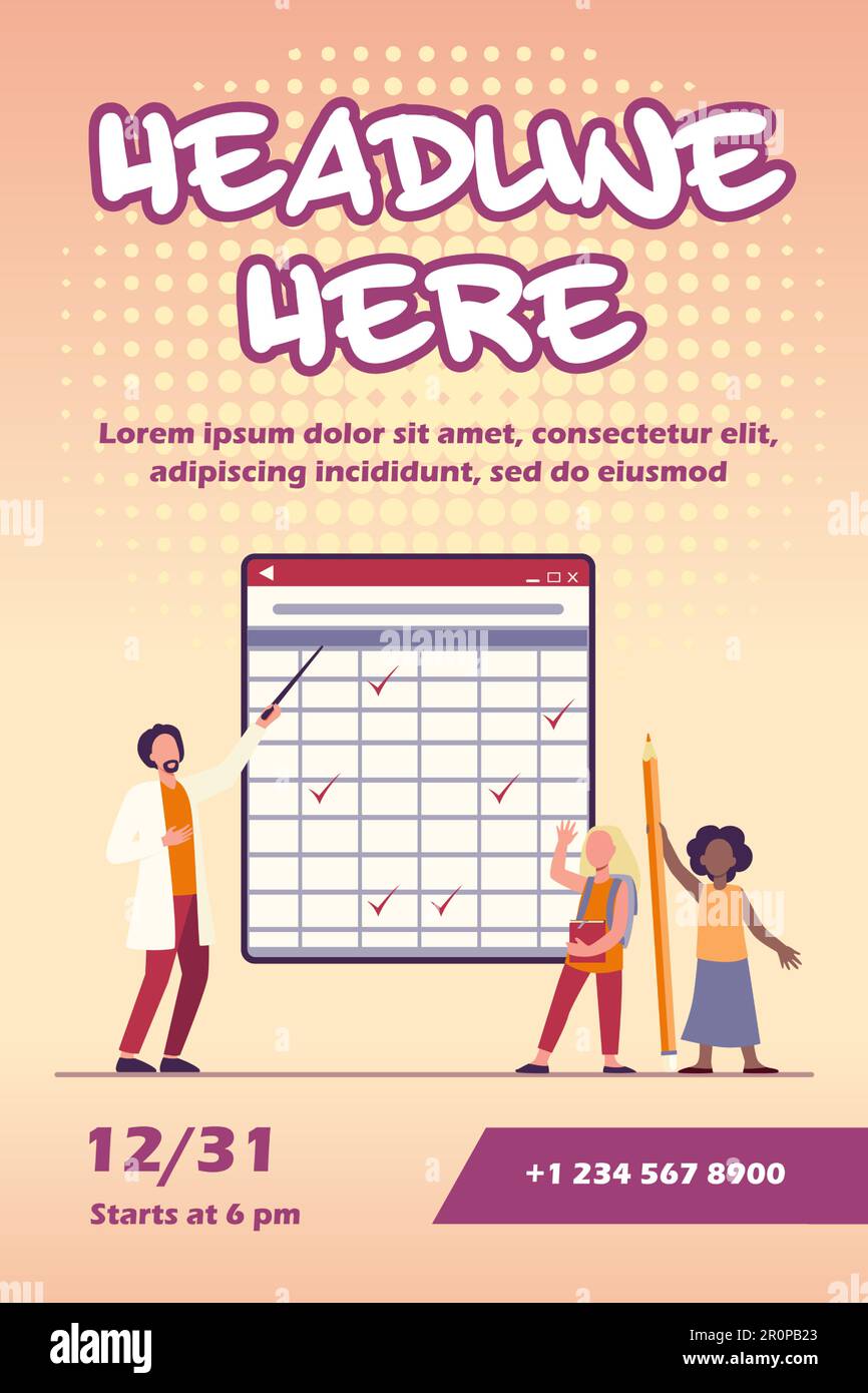 Teacher explaining lesson to pupils Stock Vector Image & Art - Alamy