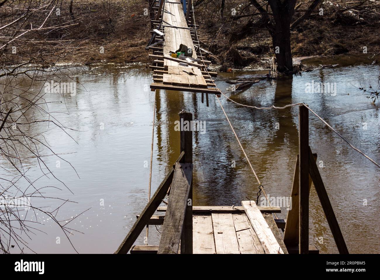 Rustic pedestrian bridge in rural hi-res stock photography and images ...