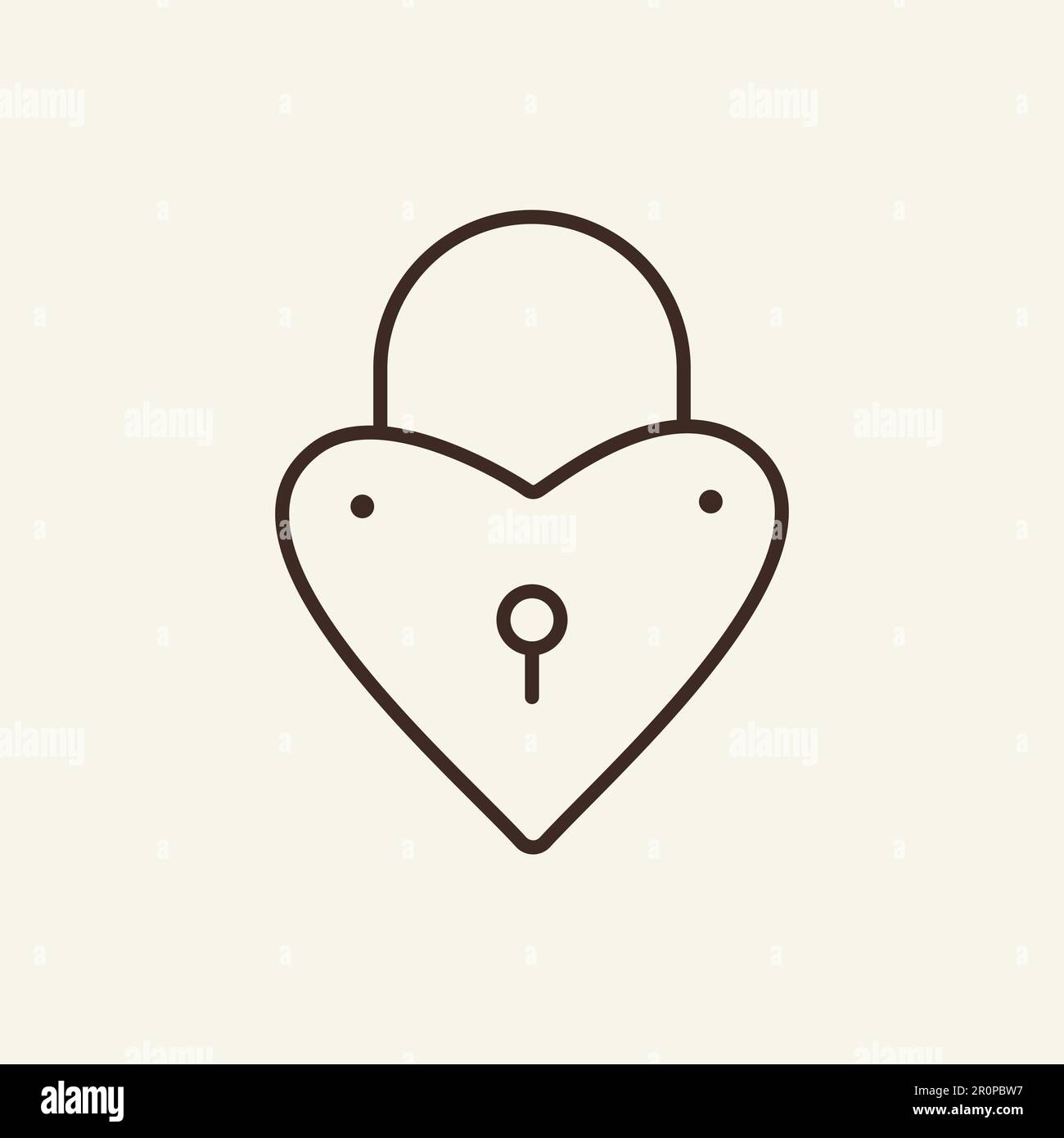 Love lock line icon Stock Vector Image & Art - Alamy